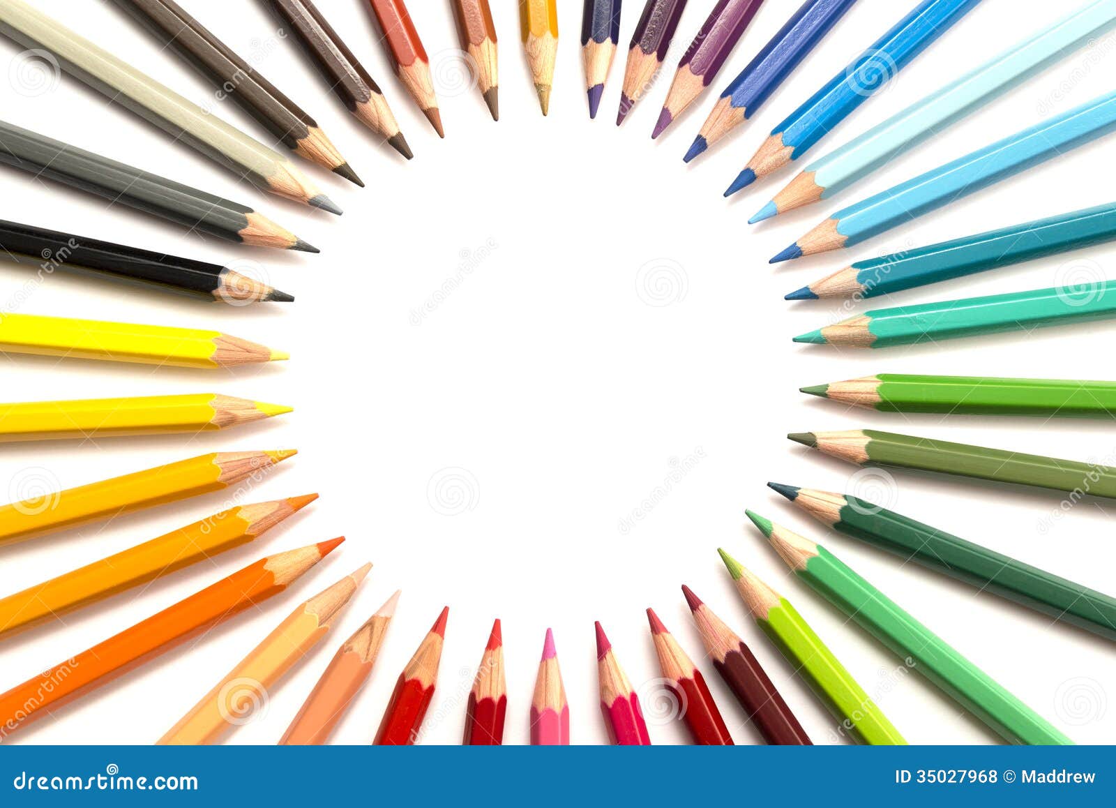 Colour Pencils stock photo. Image of surrounding, stationery - 35027968