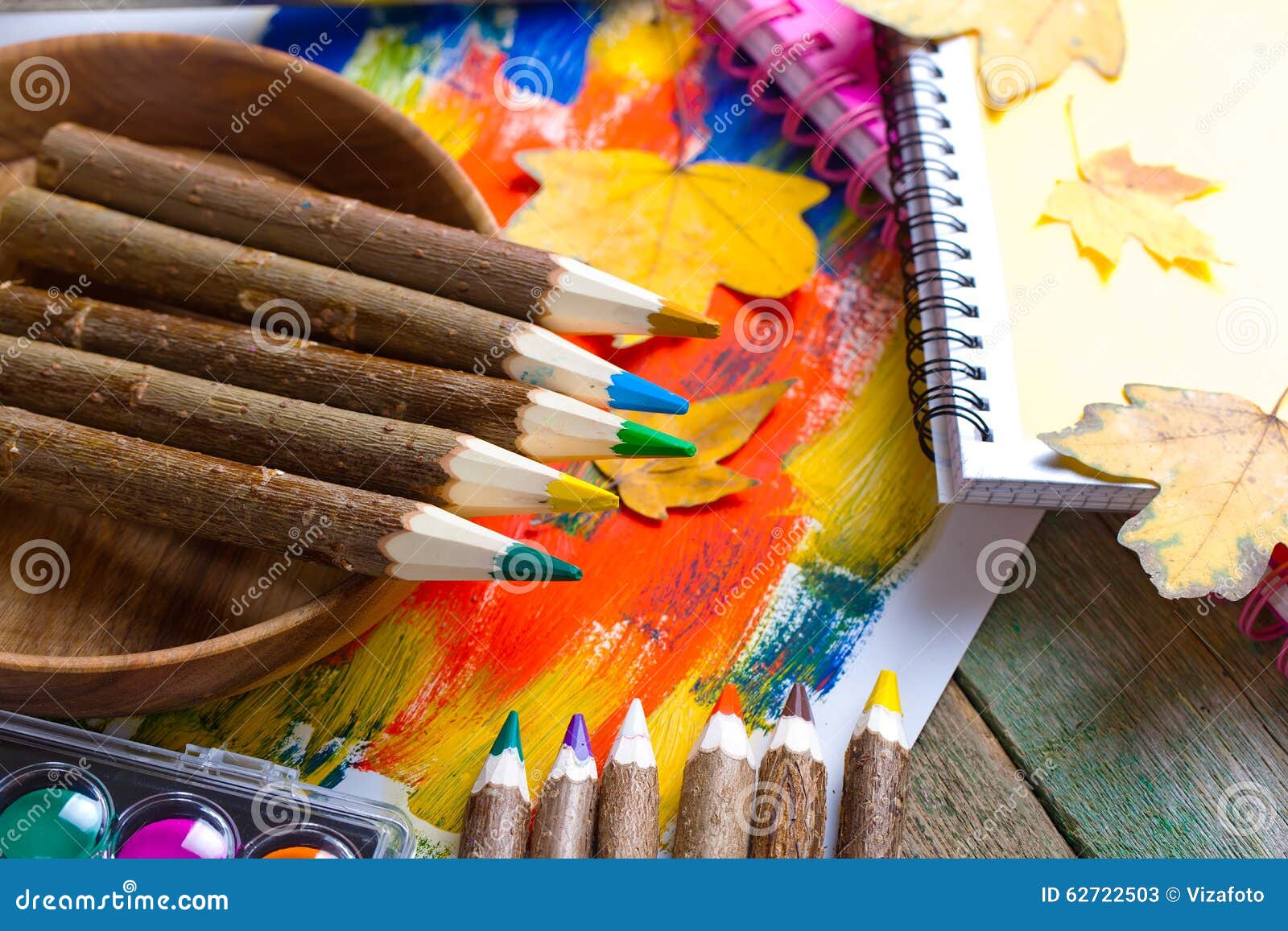 Colour pencils stock image. Image of closeup, coffee - 62722503