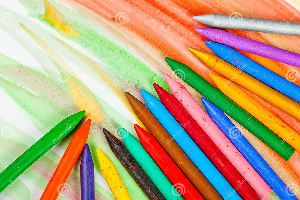 Colour pencils stock photo. Image of drawing, canvas - 65338870