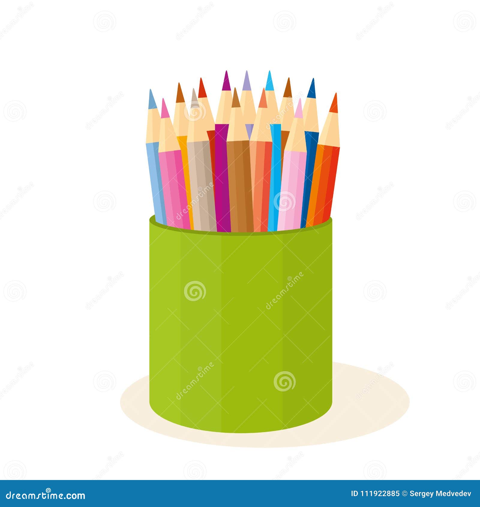 Colour Pencils Vector Illustration Stock Vector - Illustration of short ...