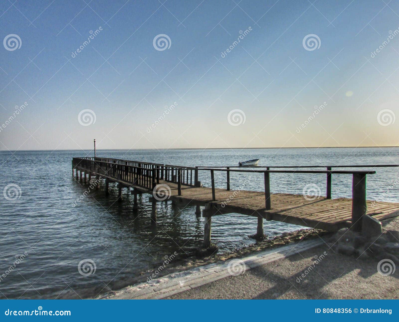 Colour Photo of Pier in Lagoon Stock Photo - Image of lagoon, colour ...