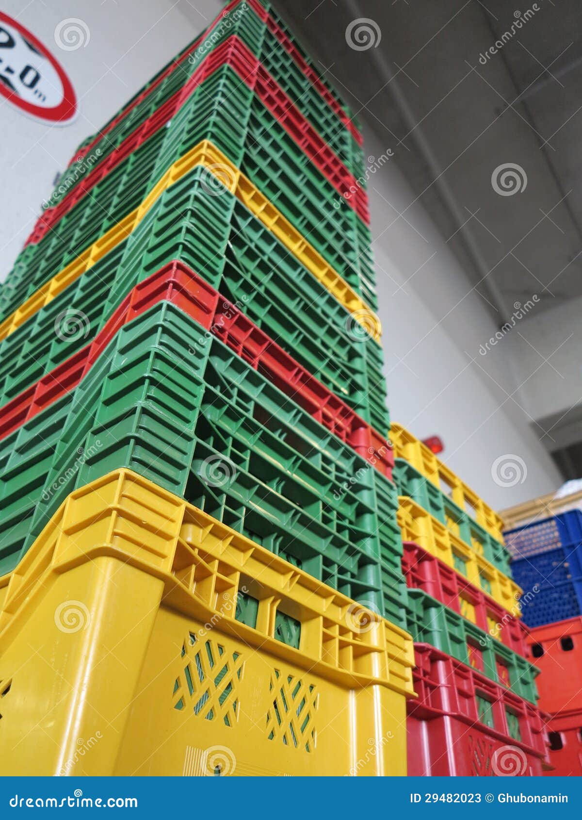 Colour plastic boxes stock image. Image of logistic, manycolored - 29482023