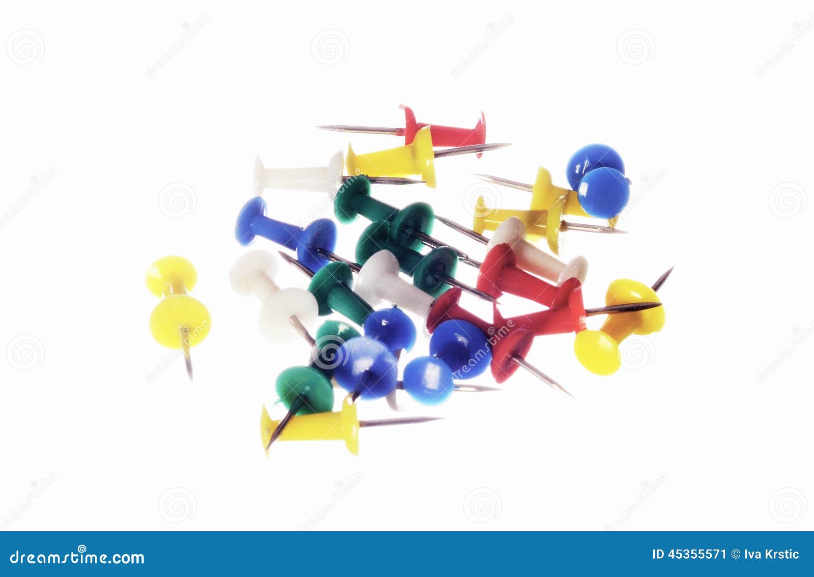 Colour plastic pinhead stock image. Image of notepad - 45355571
