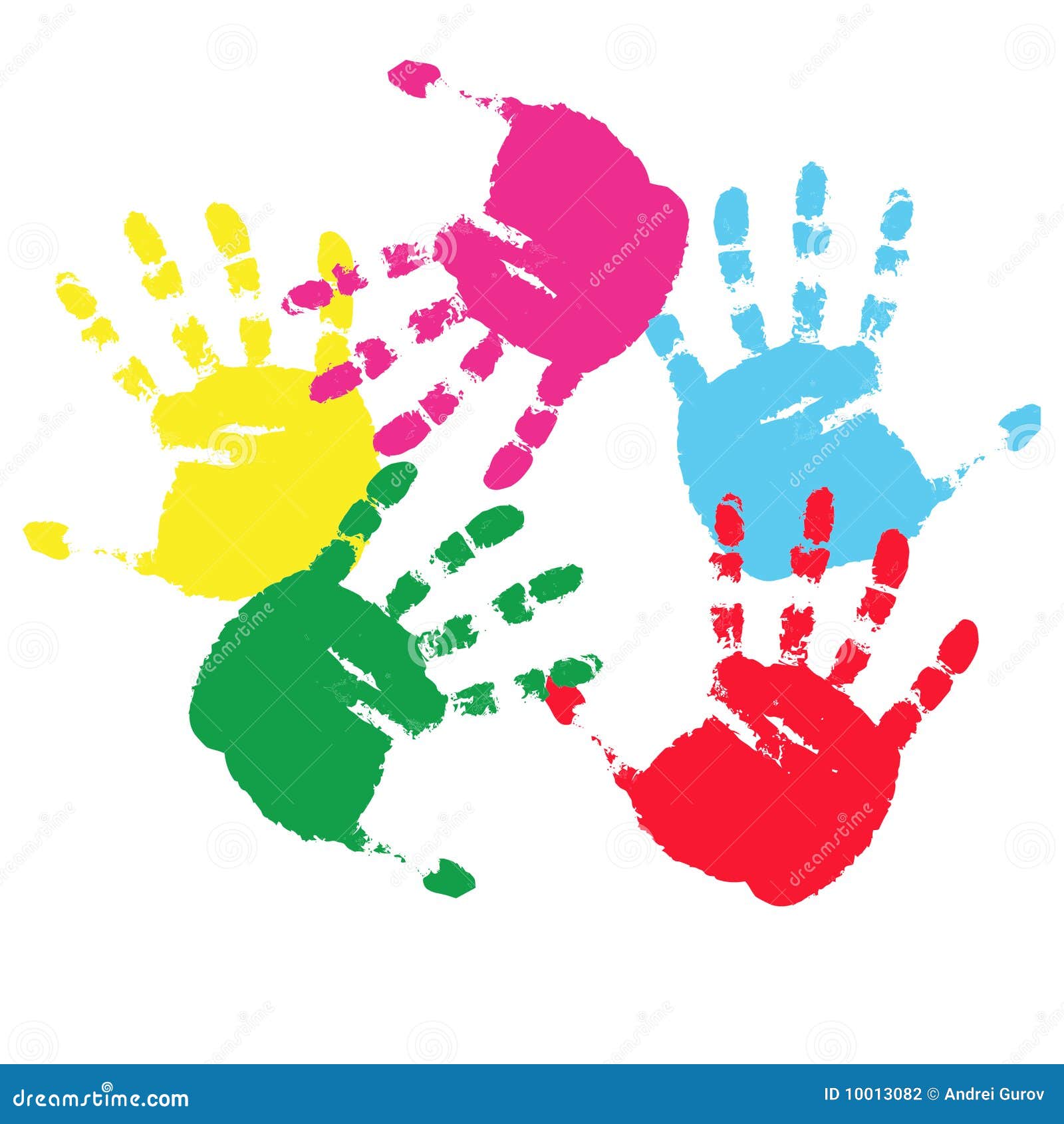 Colour Prints of Hands.Vector Illustration Stock Illustration ...