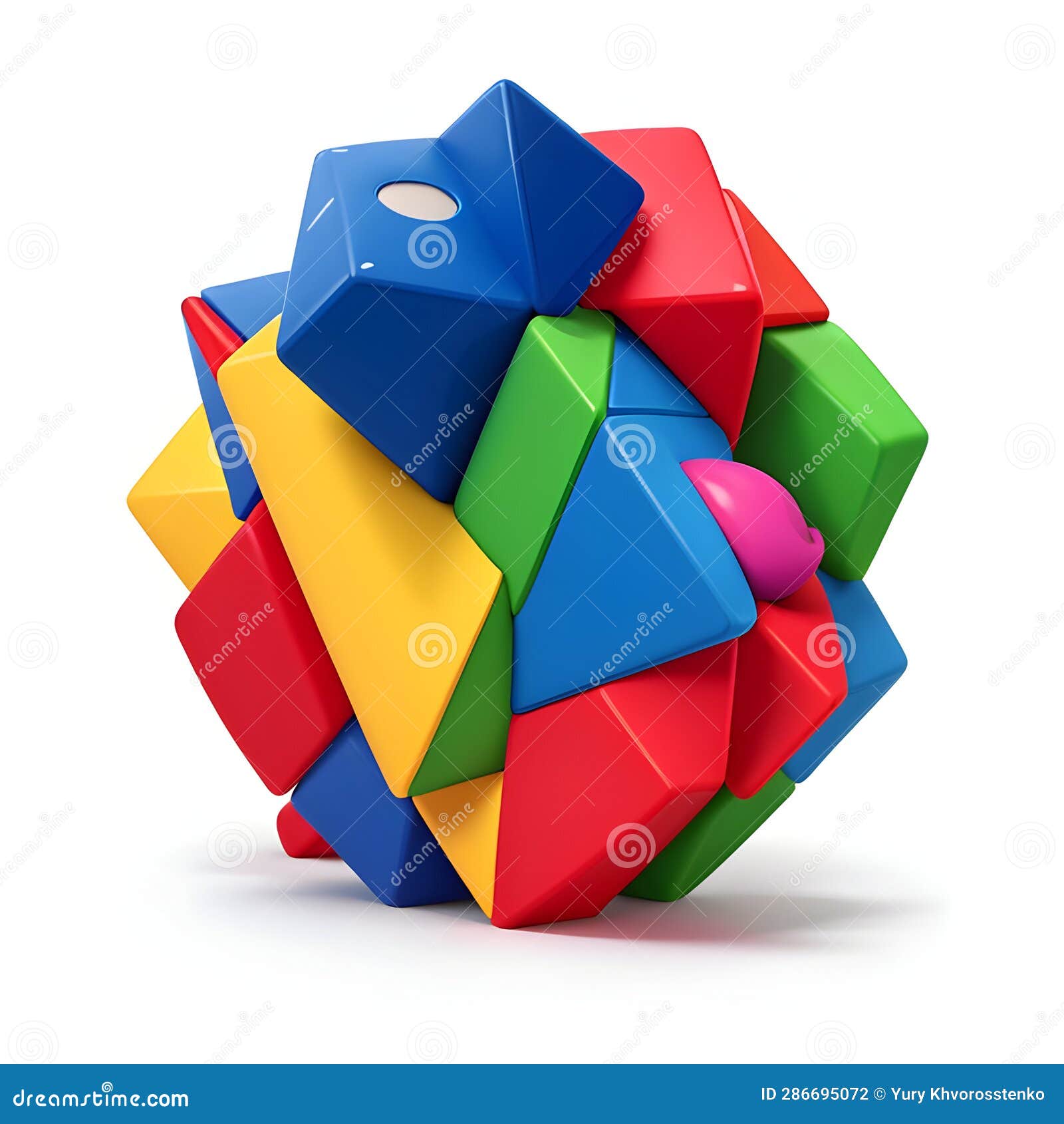 Colour Puzzle. Multicoloured Geometric Figures. the Concept of Balance ...