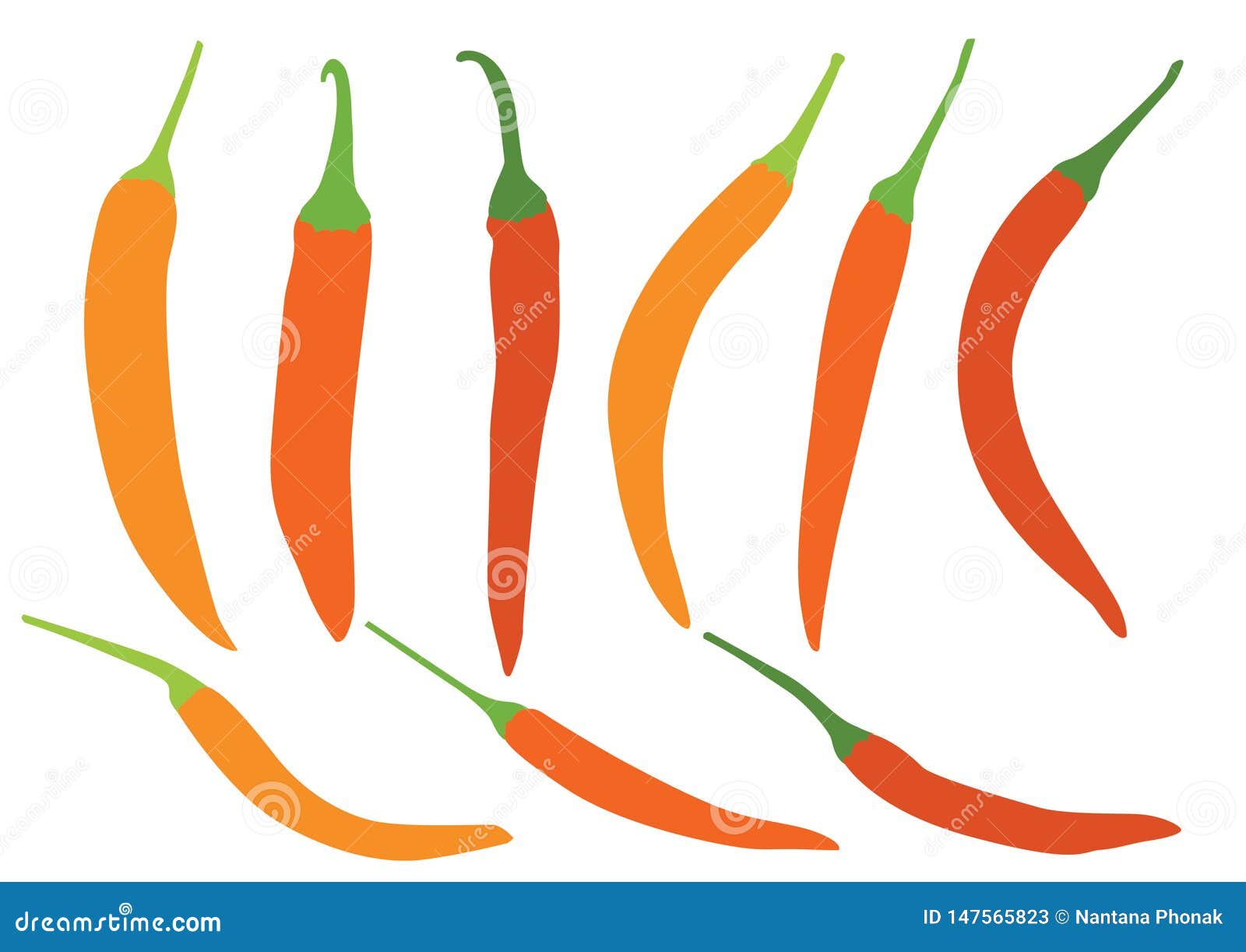 Orange Chilli Vector Pepper | CartoonDealer.com #81747254