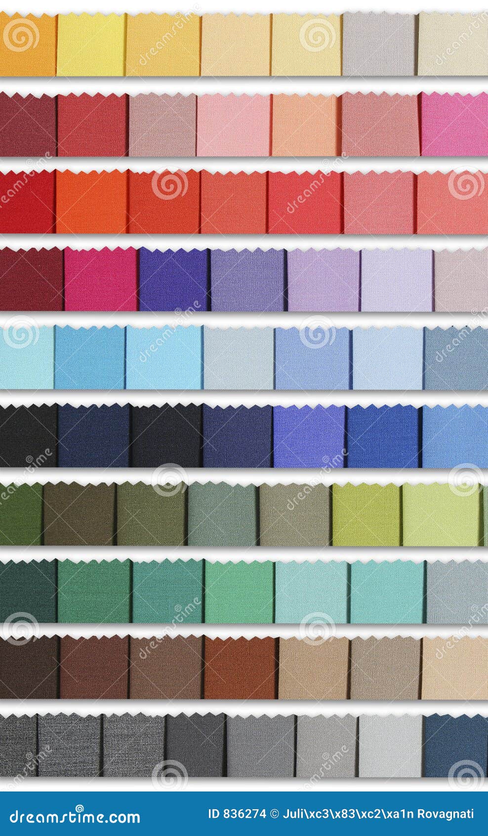 Colour Samples Palette Of Fabric Stock Photo - Image: 836274