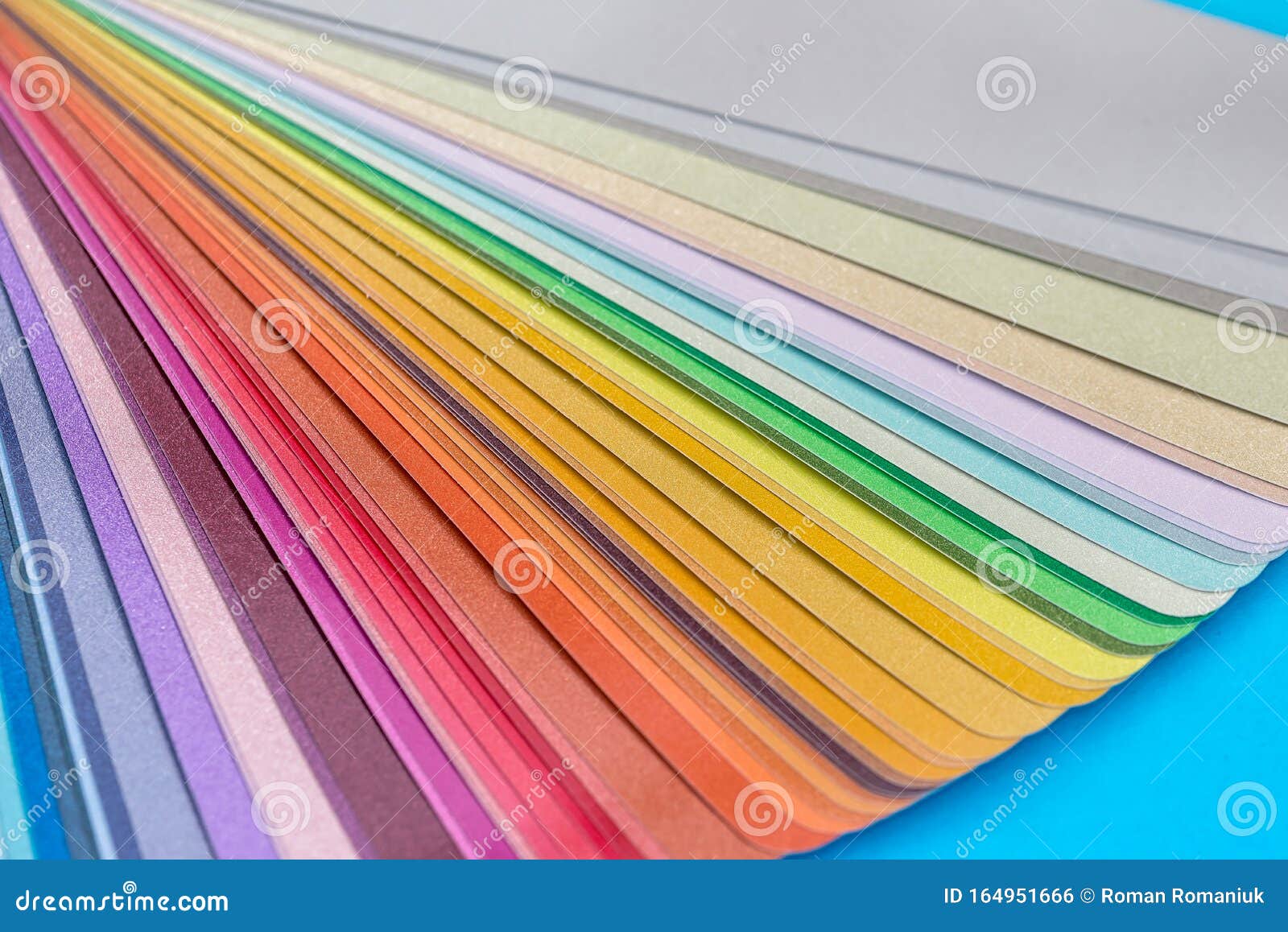 Colour Samples Spread in Fan, Close Up Stock Photo - Image of pigment ...