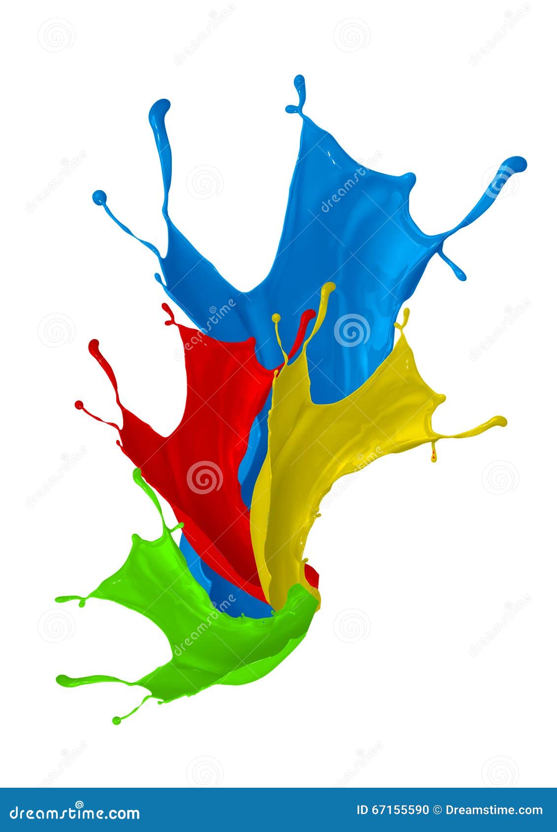 Colour Splash Isolated On Transparent Background. Cartoon Vector ...