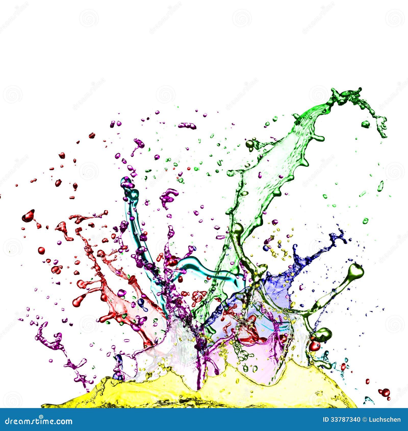 Colour splashes stock photo. Image of drop, color, bright - 33787340
