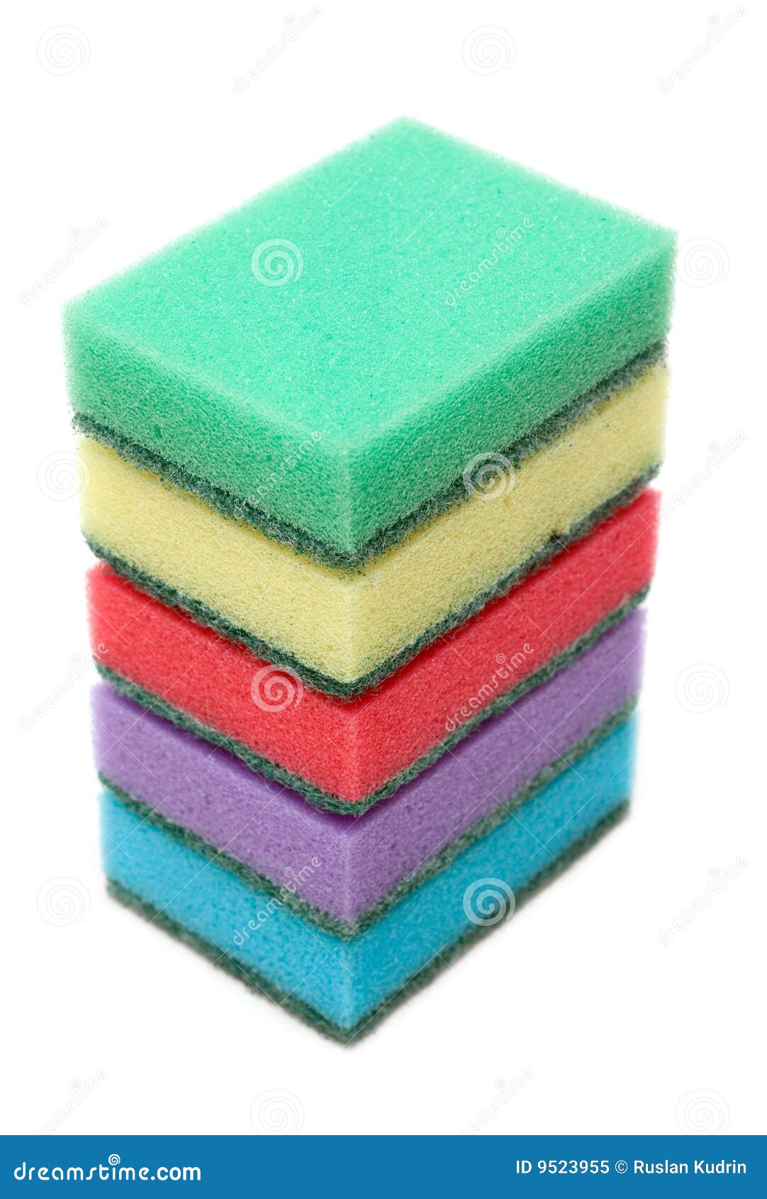 Colour sponges, tower stock image. Image of close, coloured - 9523955