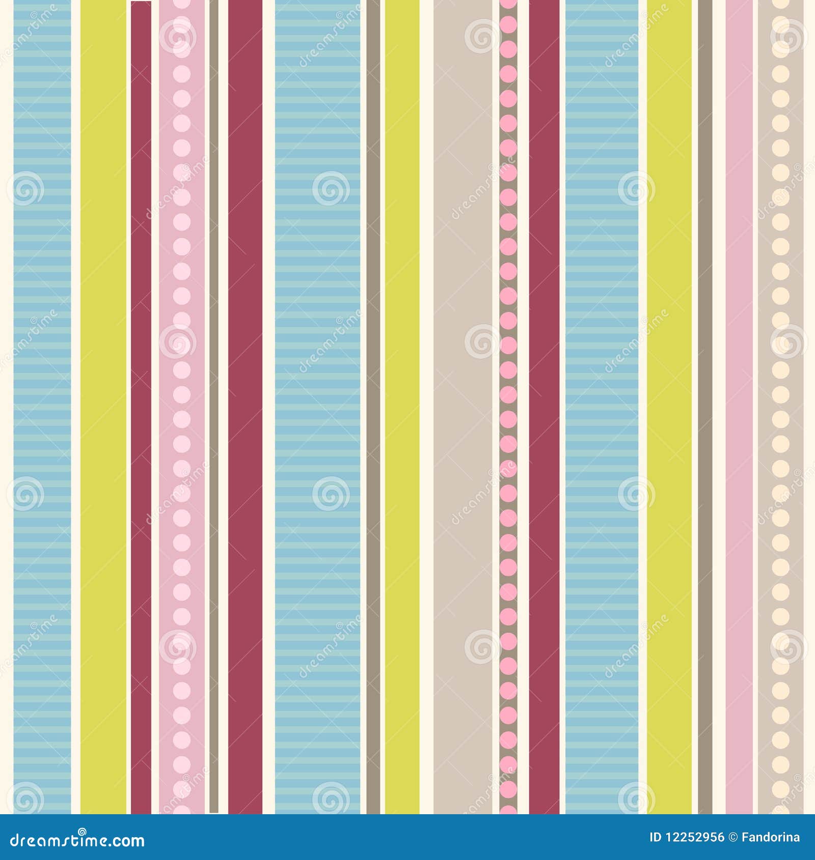 Colour Stripes and Dots | Seamless Vector Pattern Stock Vector ...