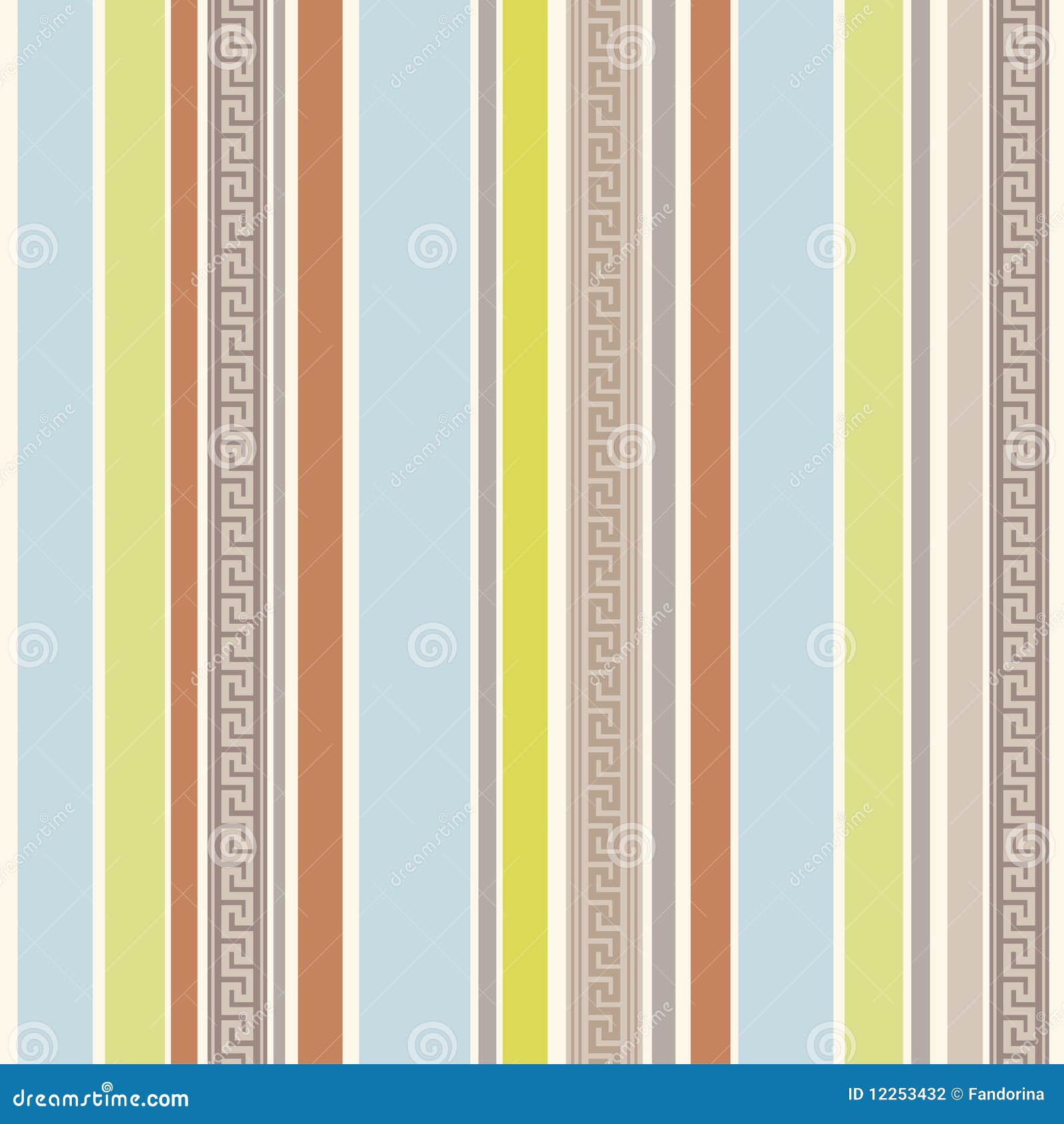 Colour Stripes Greek Pattern | Seamless Vector Stock Vector ...