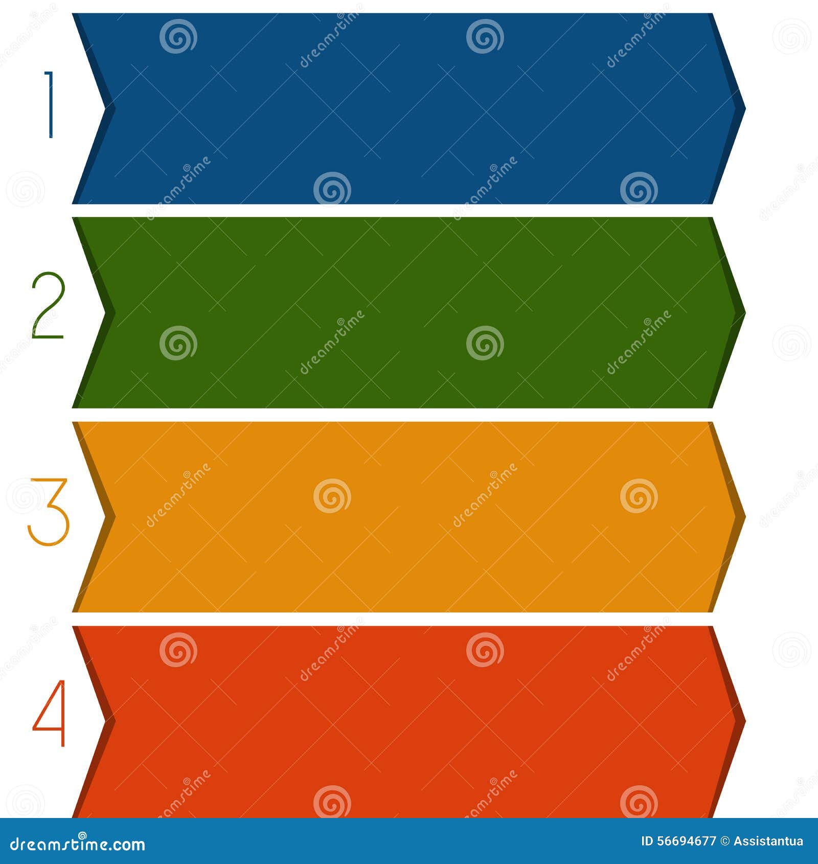4 colour strips arrows stock illustration. Illustration of data - 56694677