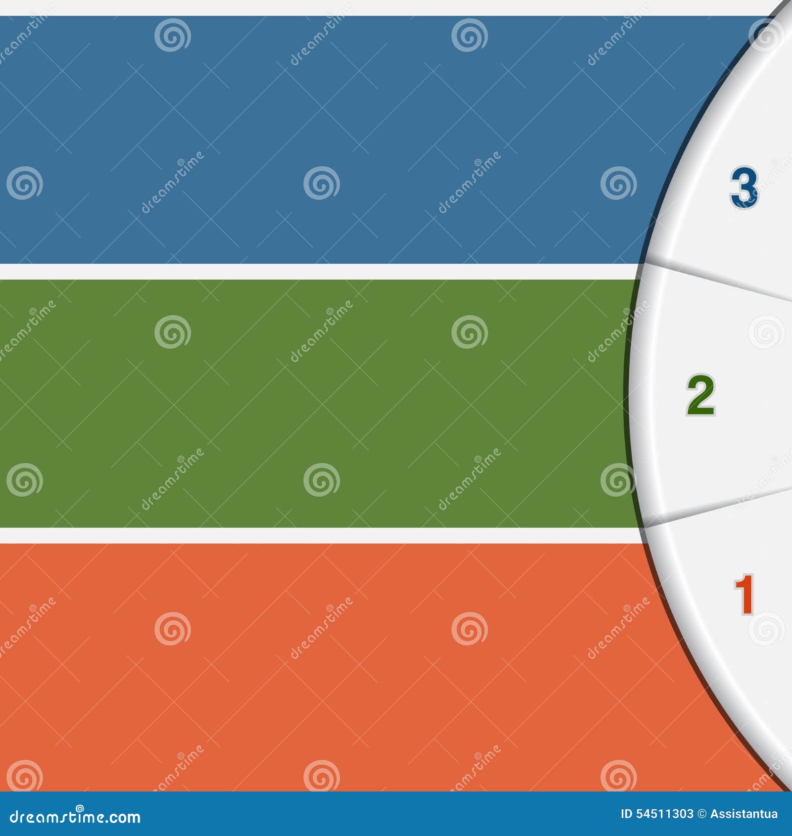 3 Colour Strips and Semicircle Stock Illustration - Illustration of ...