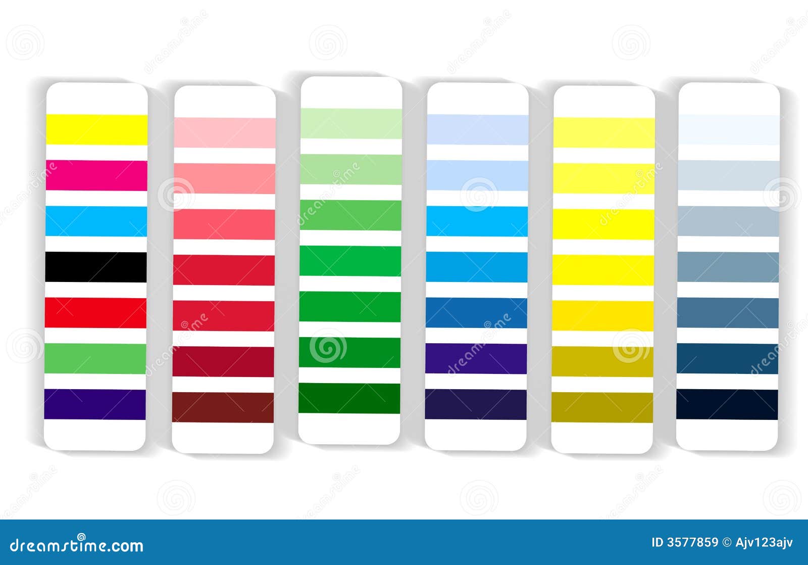 Colour swatch cmyk rgb stock illustration. Illustration of chart - 3577859