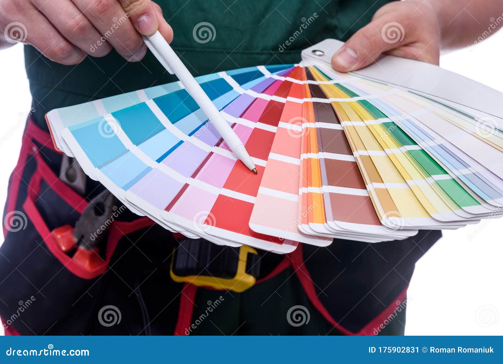 Colour Swatch in Male Hands Close Up Stock Image - Image of graphic ...