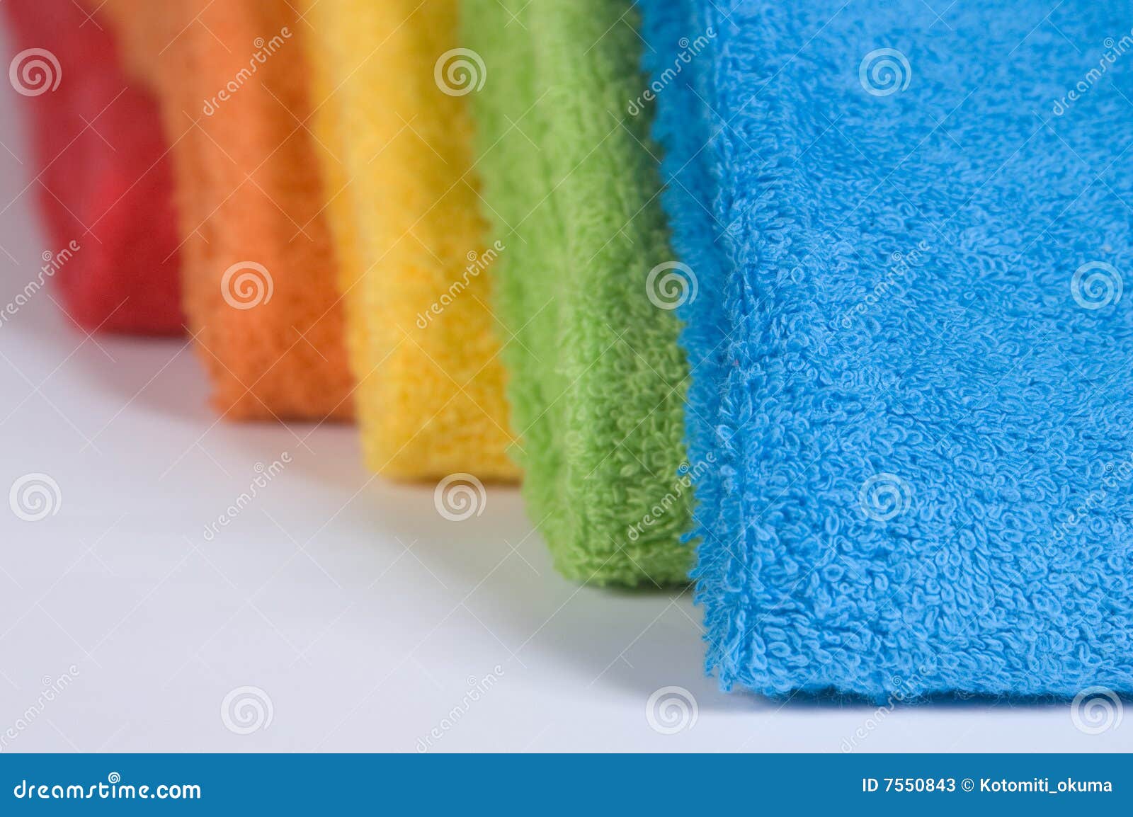 Colour terry towels stock image. Image of colour, soft - 7550843