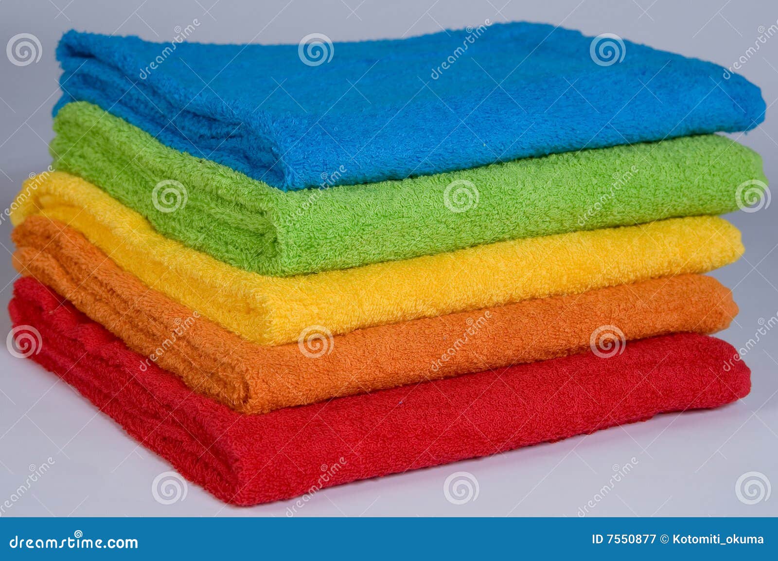 Colour terry towels stock image. Image of grey, health - 7550877