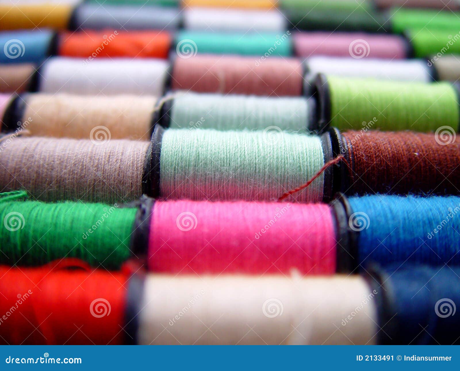 Colour thread stock image. Image of filament, yarn, needleful - 2133491