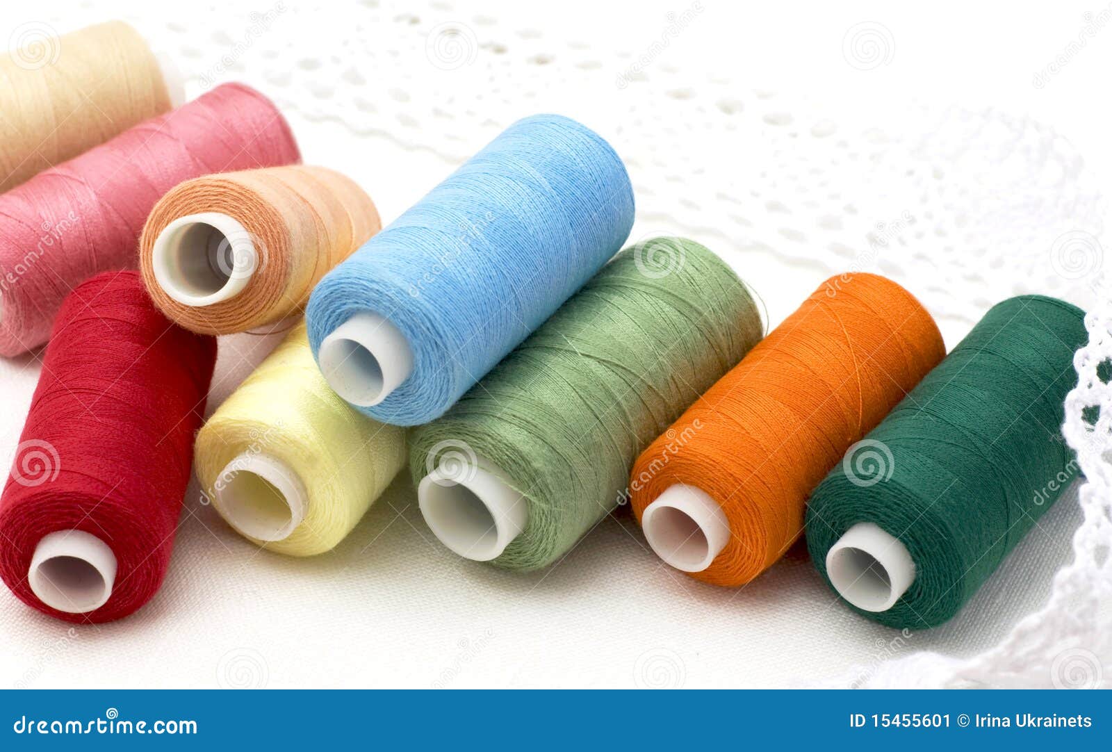 Colour threads stock image. Image of hand, garment, object - 15455601