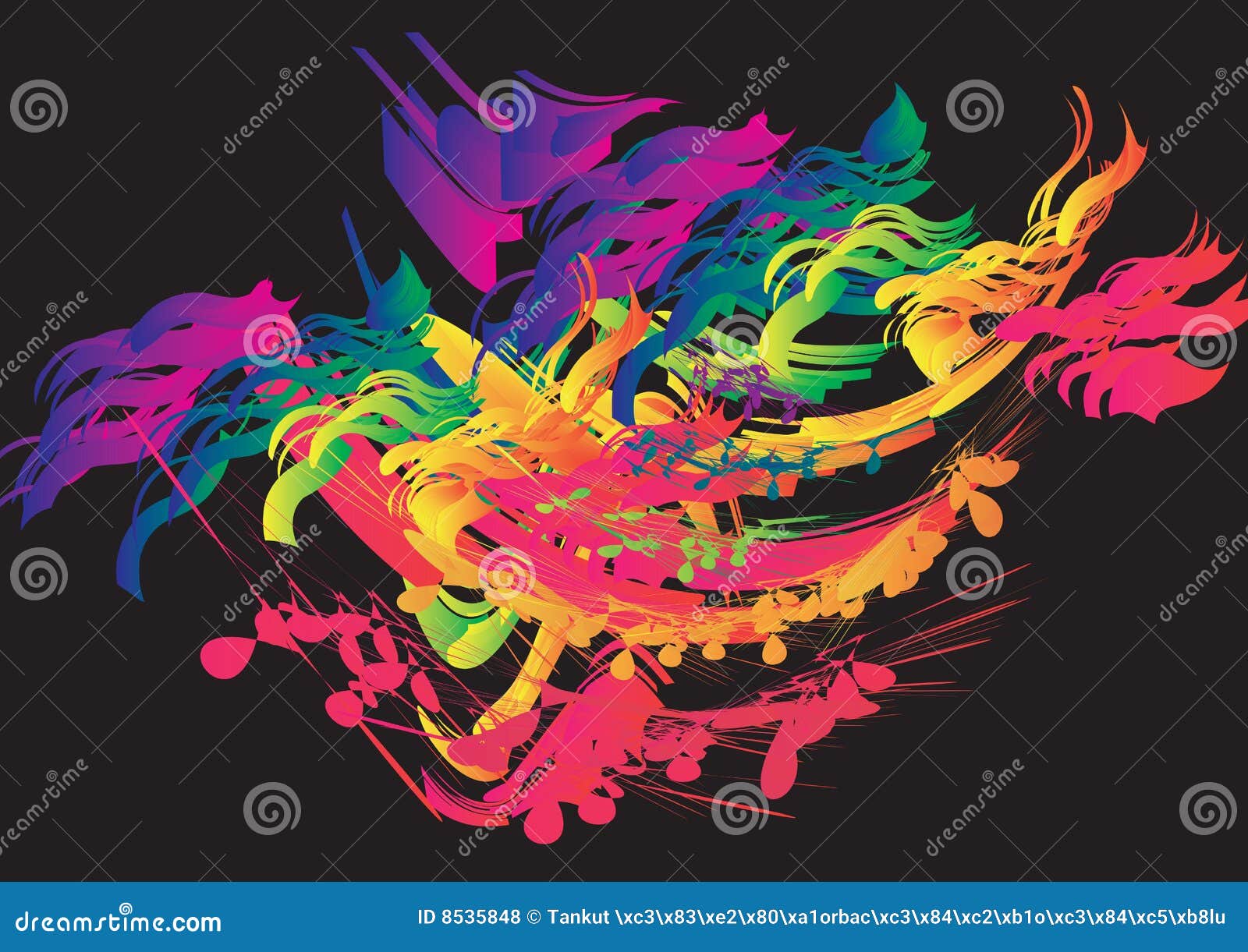 Colour Wind stock vector. Illustration of elegance, bright - 8535848