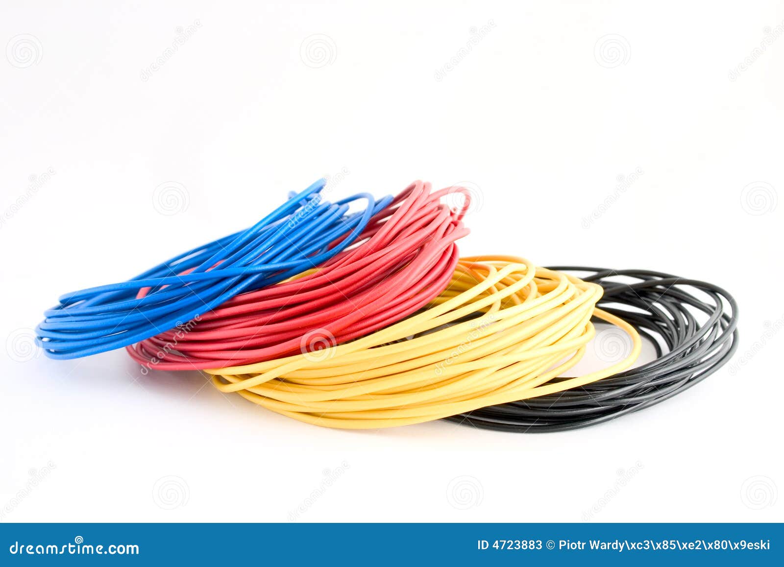 Colour wires stock image. Image of electric, cords, electrical - 4723883