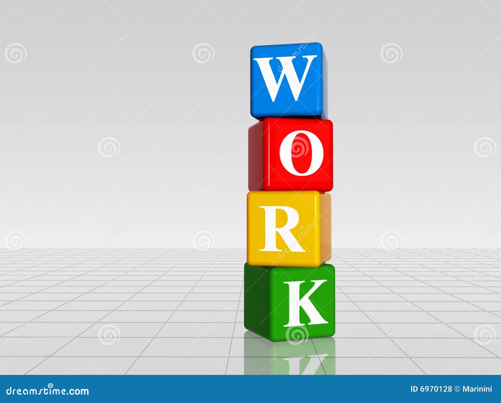 Colour Work with Reflection Stock Illustration - Illustration of ...