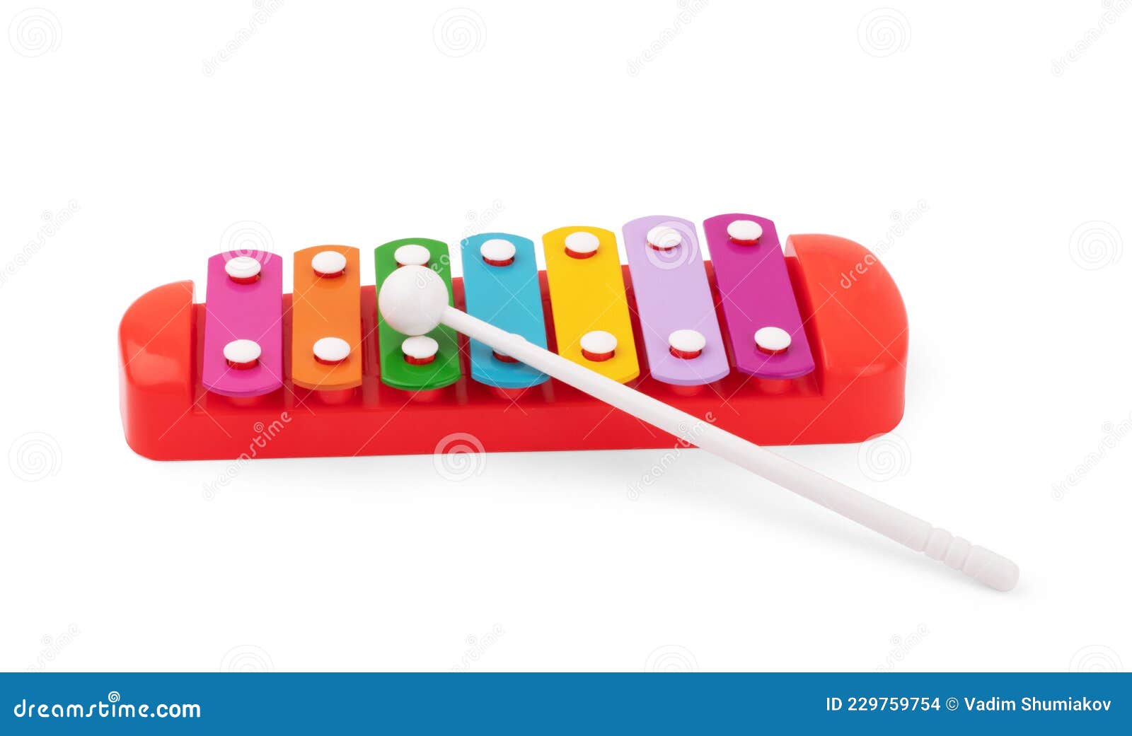 Colour Xylophone Isolated on White Background Stock Photo - Image of ...