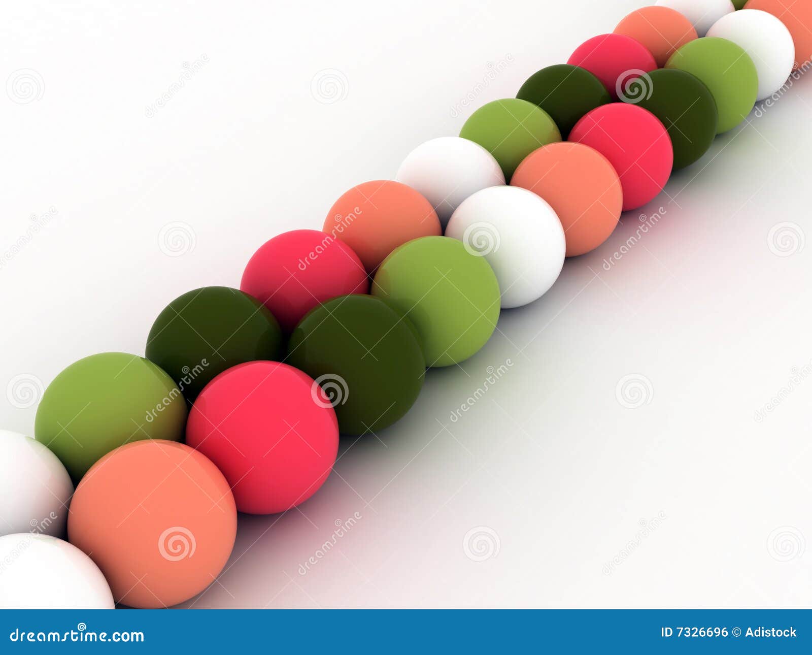 Coloured Balls 3d Rendering Stock Illustration - Illustration of ...