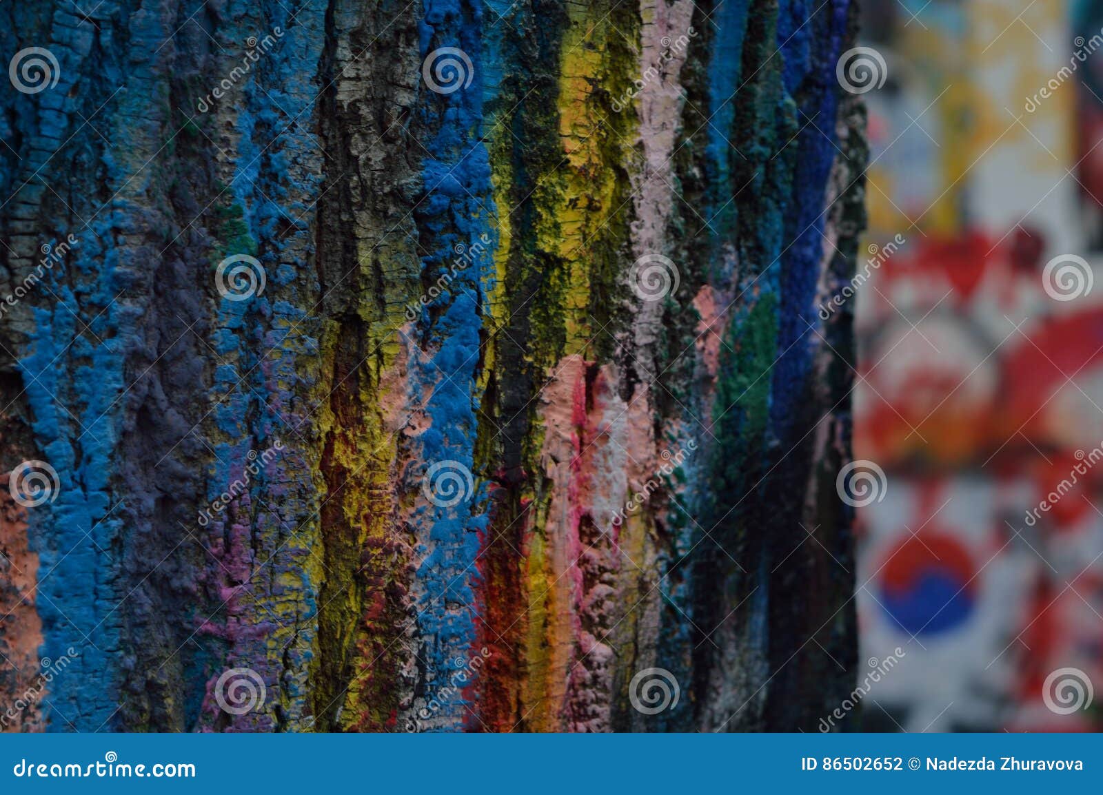 Coloured bark of tree stock photo. Image of bright, pink - 86502652