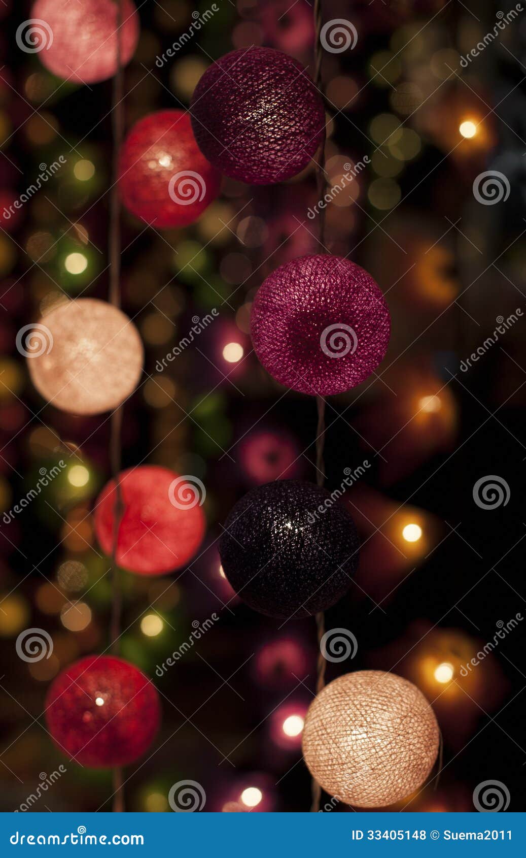 Coloured Bauble lights stock photo. Image of sparkle - 33405148