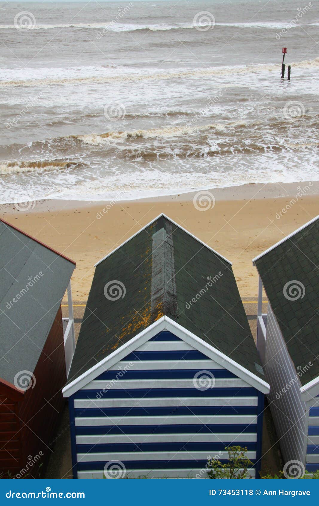 A coloured beach hut stock photo. Image of colourful - 73453118