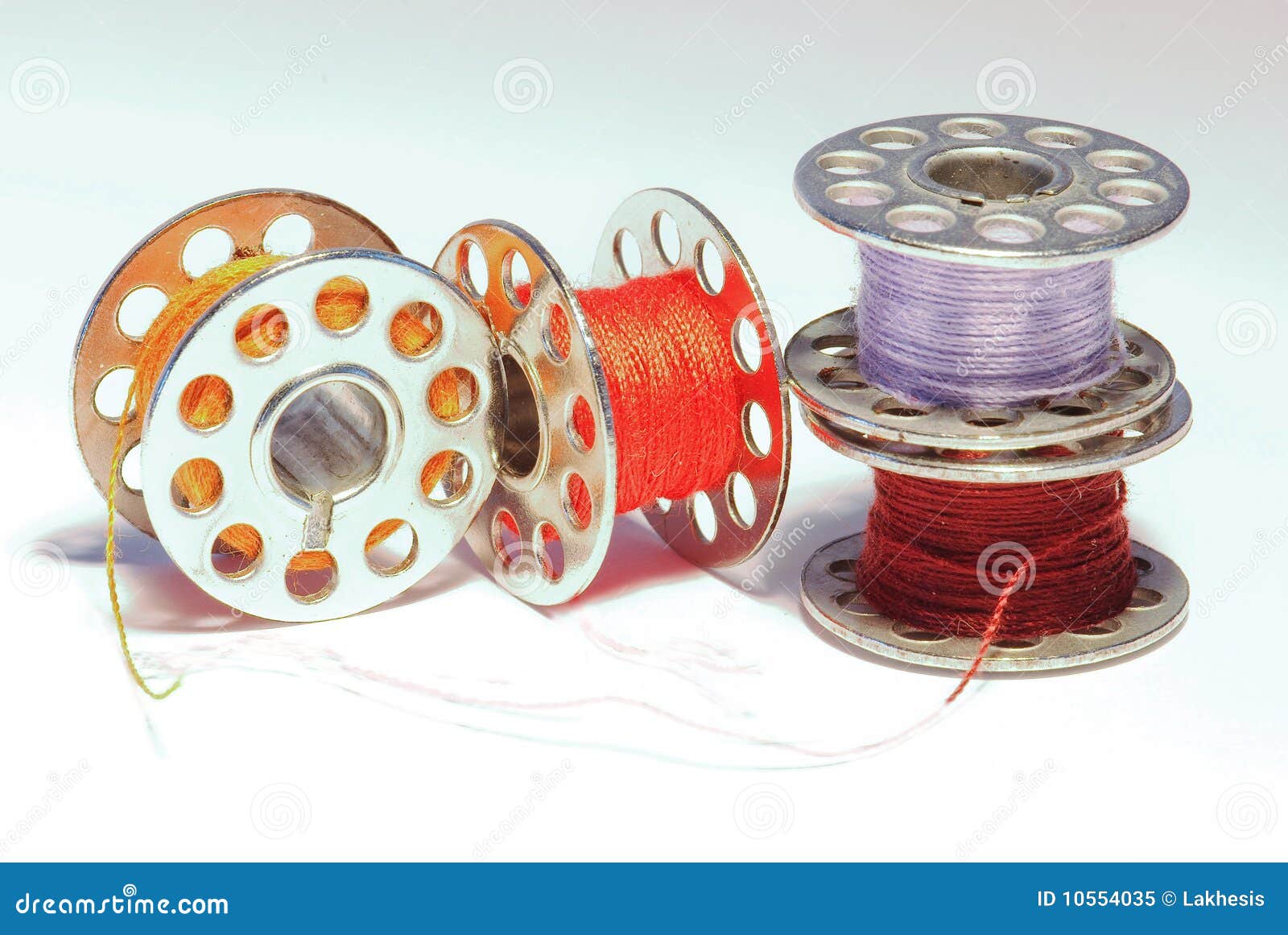 Coloured bobbins stock image. Image of textile, fibre - 10554035
