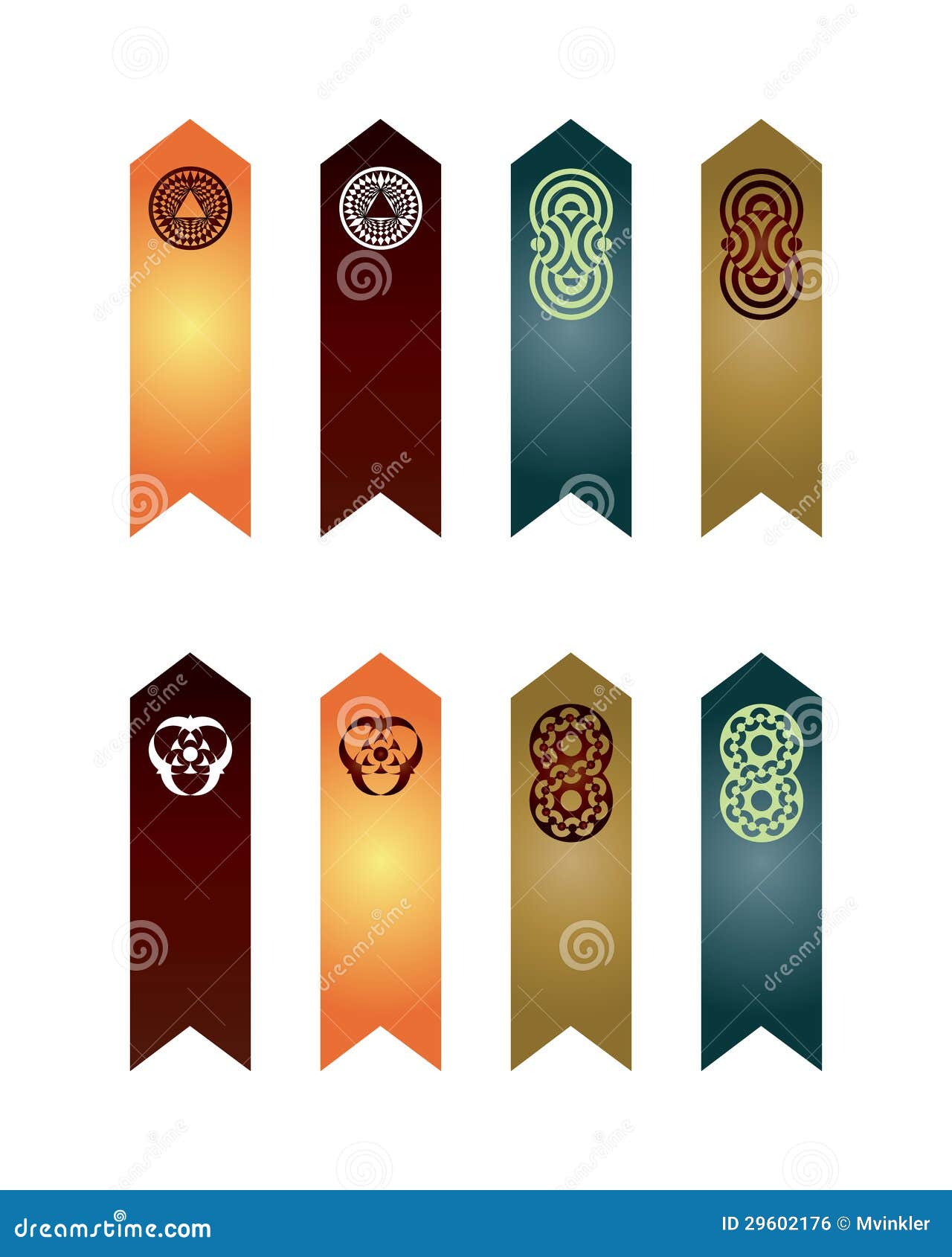 Coloured bookmarks 2 stock illustration. Illustration of paper - 29602176