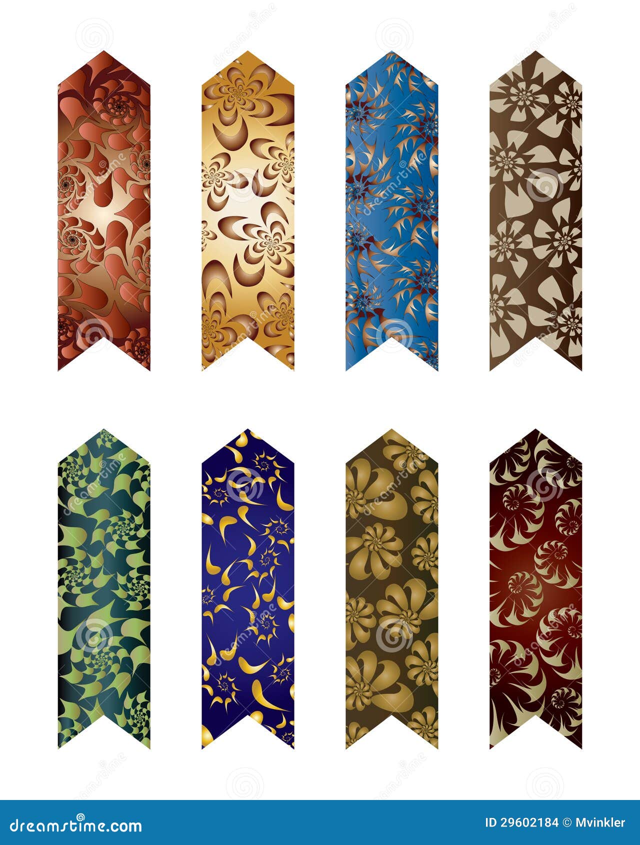 Coloured bookmarks 2 stock illustration. Illustration of ...