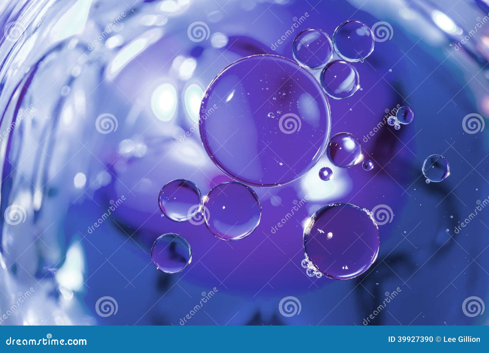 Coloured Bubbles on Water Surface: Globules Stock Photo - Image of ...