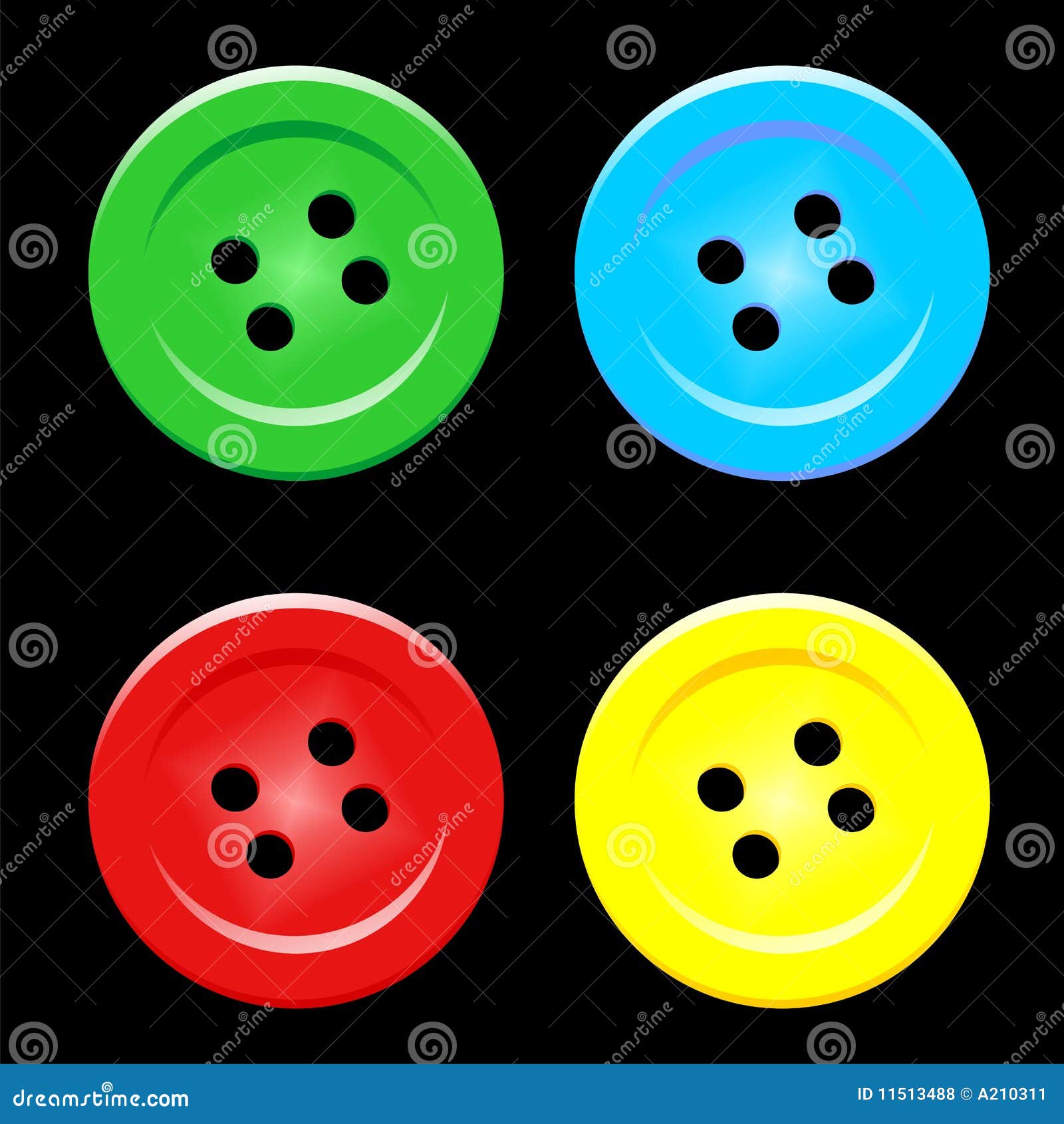 Coloured buttons stock vector. Illustration of clothing - 11513488