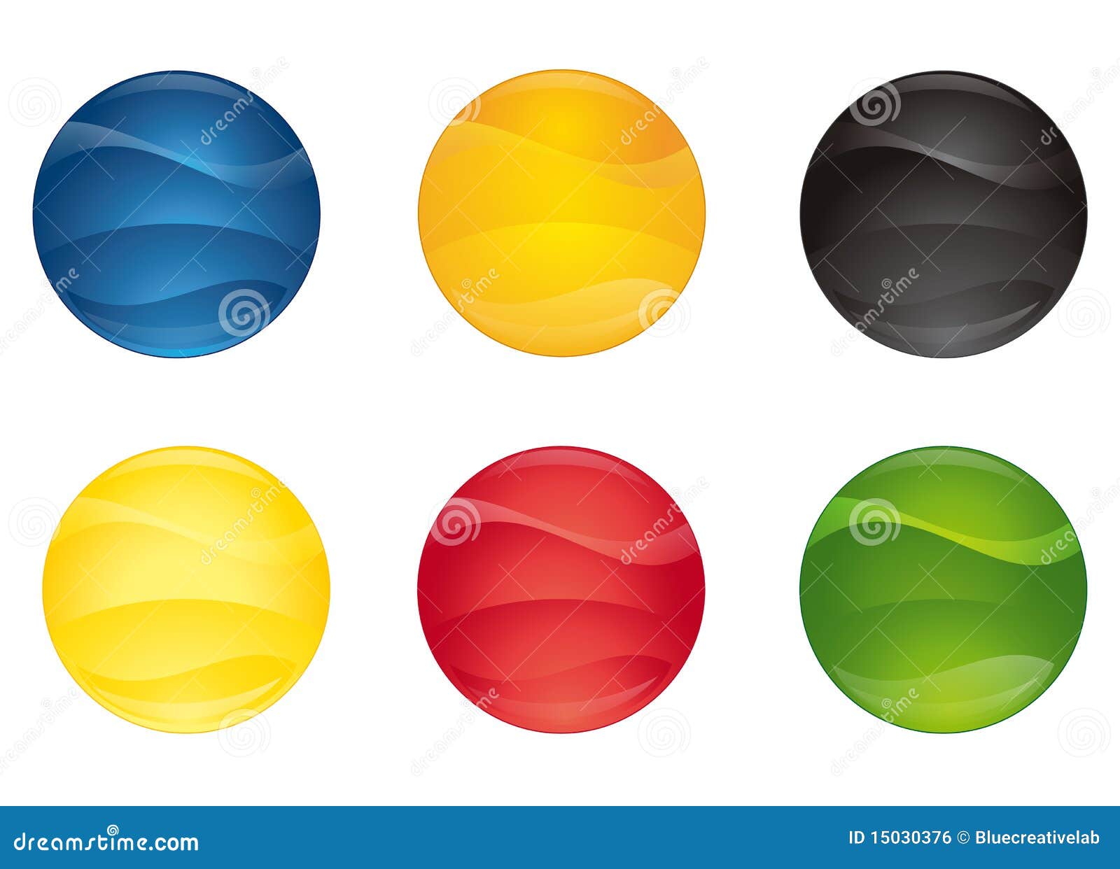 Coloured buttons 3 stock vector. Illustration of black - 15030376