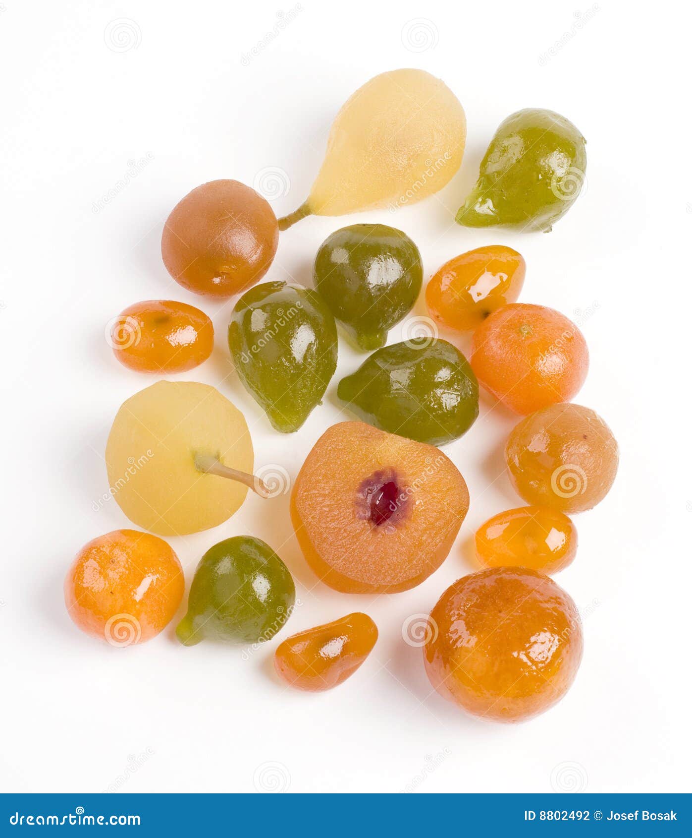 Coloured candied fruits stock photo. Image of tangerine - 8802492