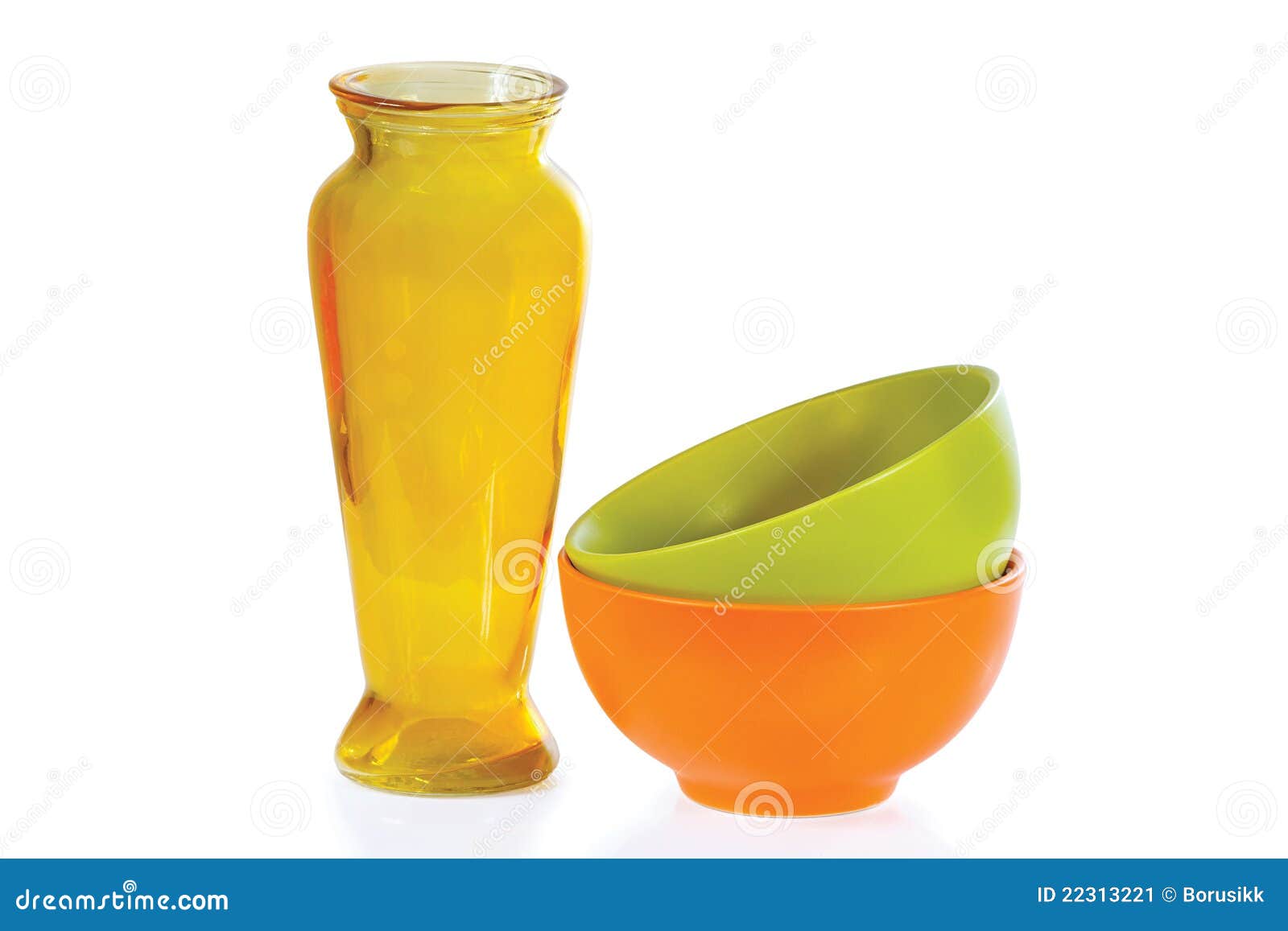 Coloured Ceramic Cups and Vase Stock Image - Image of tradition ...