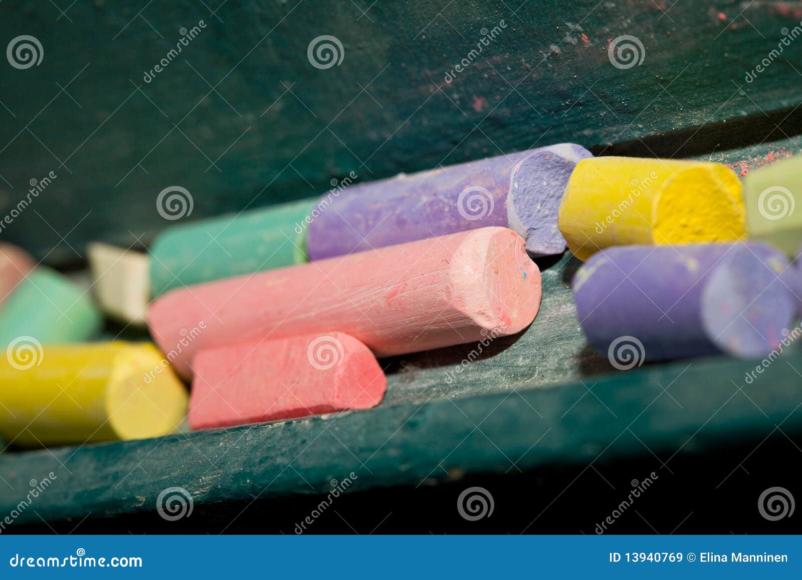 Coloured chalk stock image. Image of board, classroom - 13940769