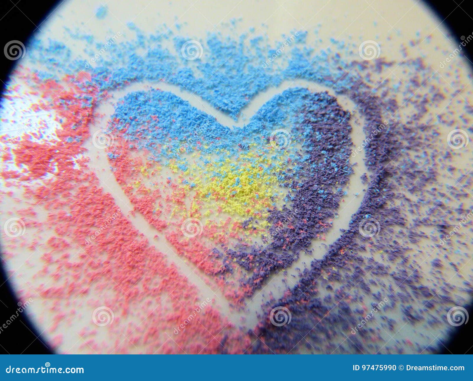 Coloured chalk heart stock photo. Image of chalk, upclose - 97475990
