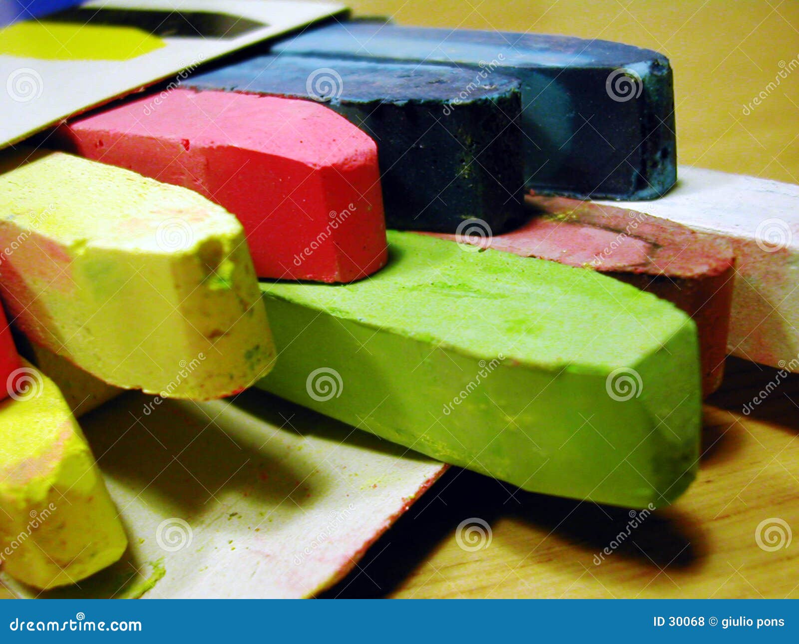 Coloured chalks stock photo. Image of chalk, study, school - 30068
