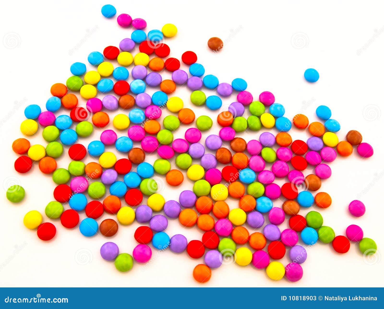 Coloured Chocolate Candy on a White Backgrou Stock Image - Image of ...