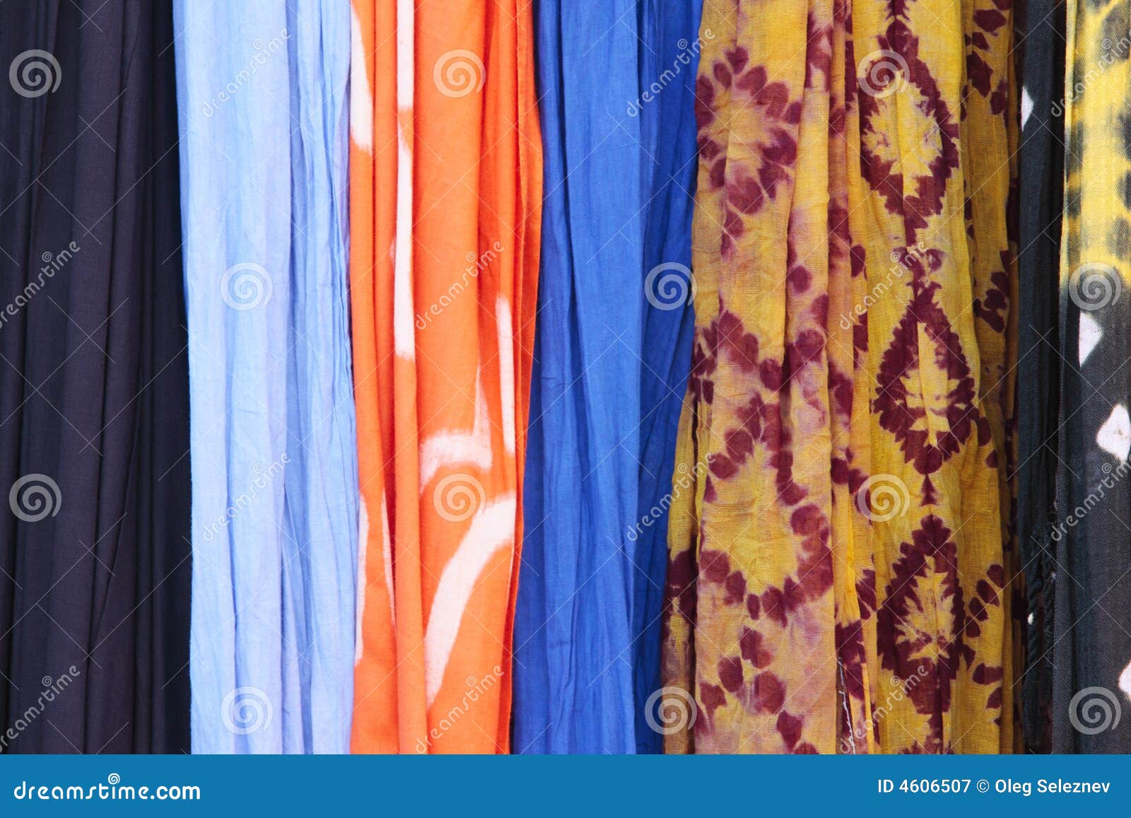 Coloured Cloth and Silk stock image. Image of merchandise - 4606507