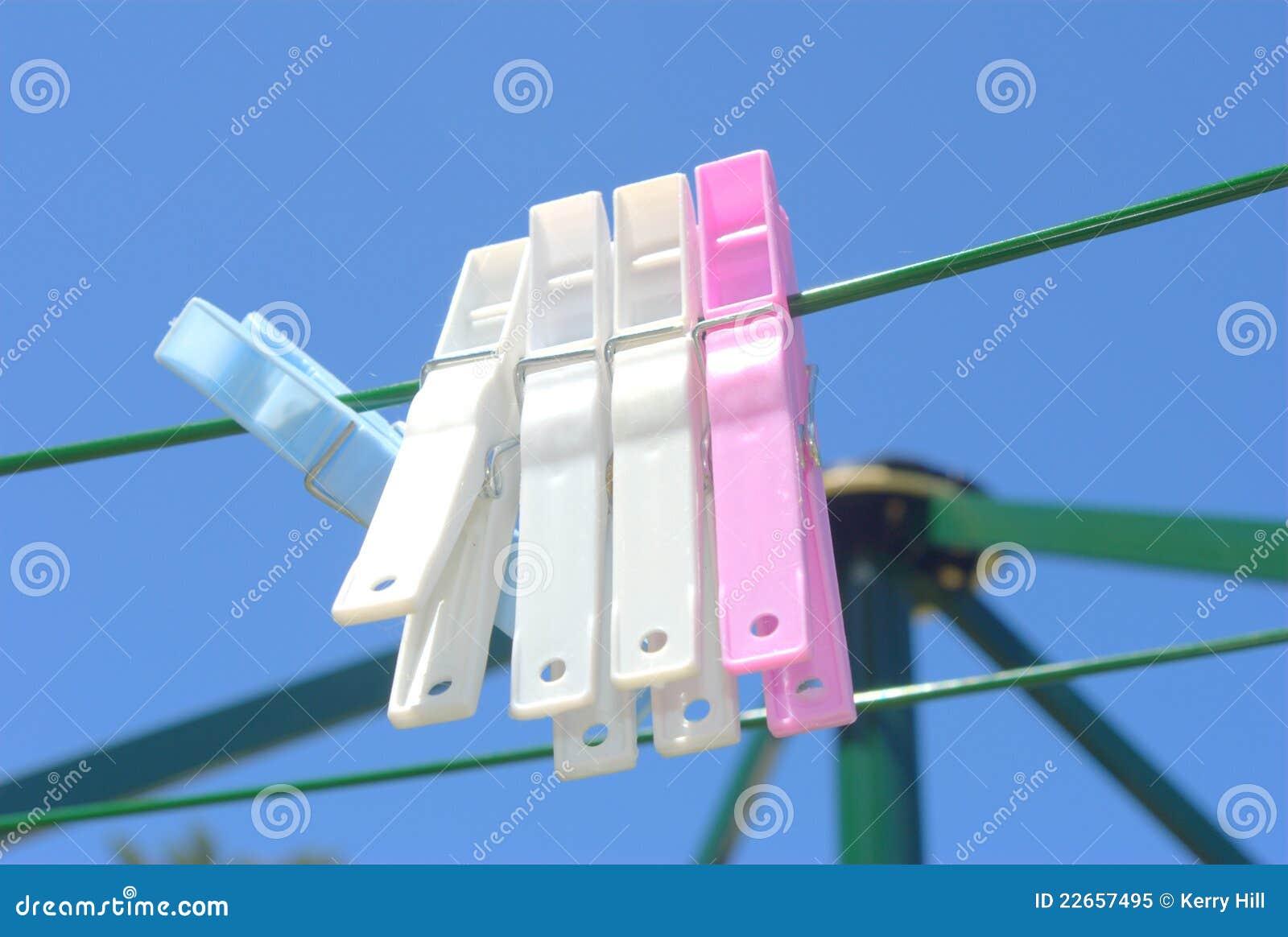 Coloured clothes pegs stock image. Image of wash, closeup - 22657495