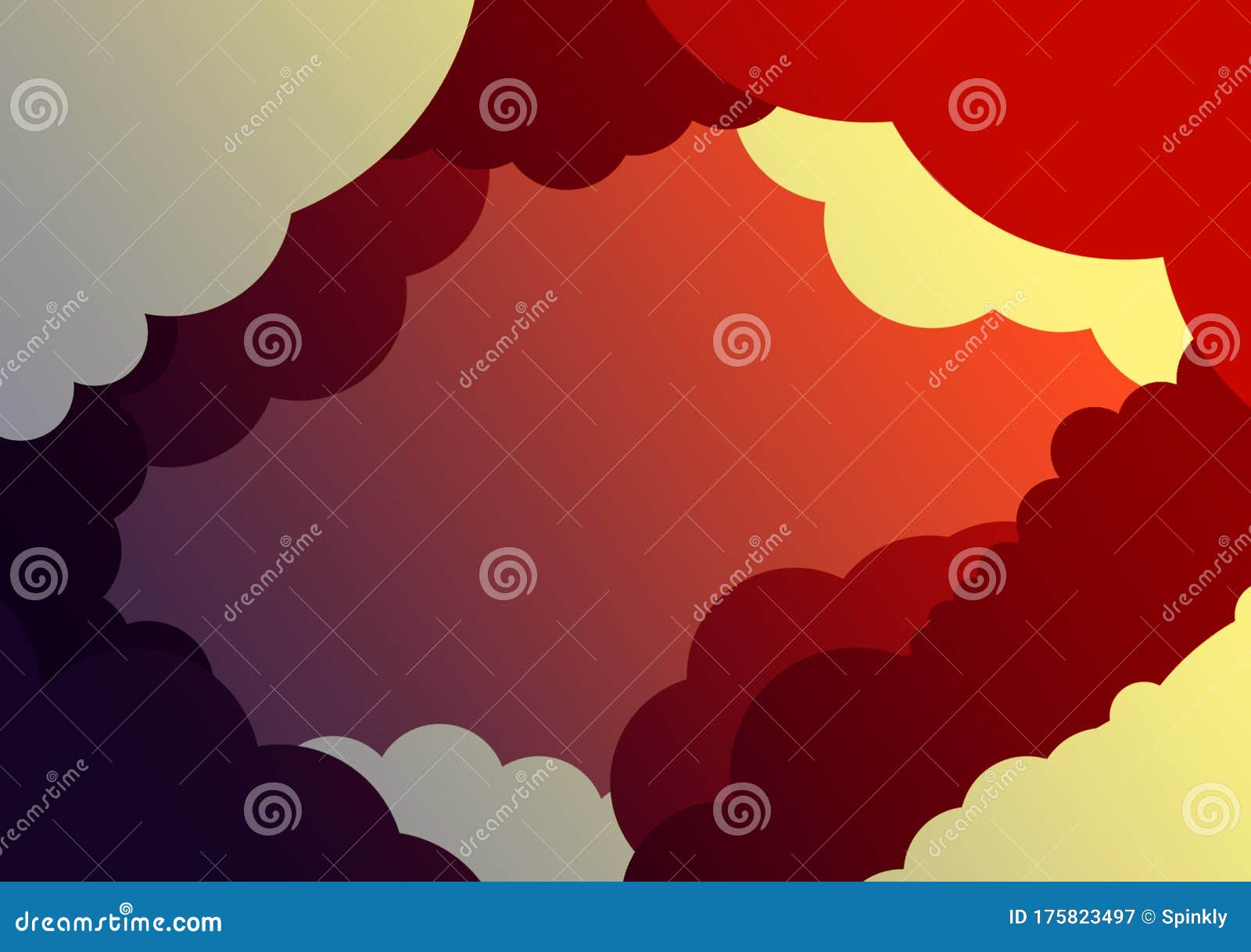 Coloured Cloudy Illustrated Background for Designs Stock Illustration ...