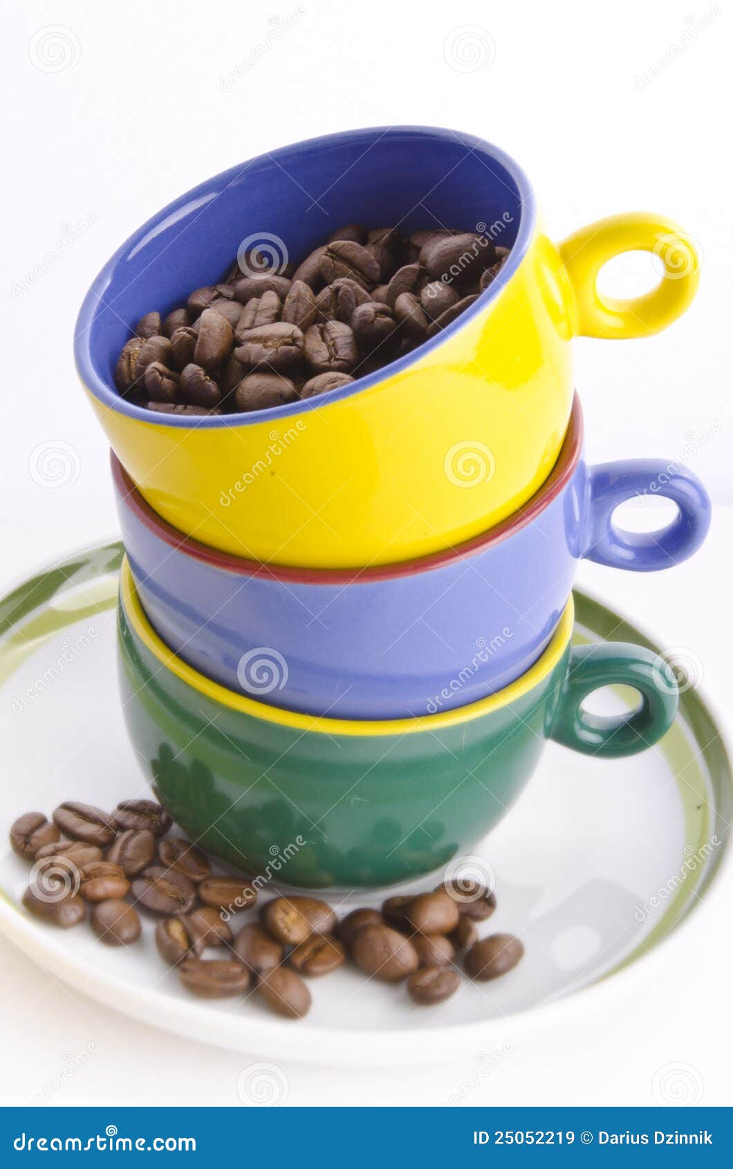 Coloured coffee mugs stock image. Image of beauty, coffe - 25052219