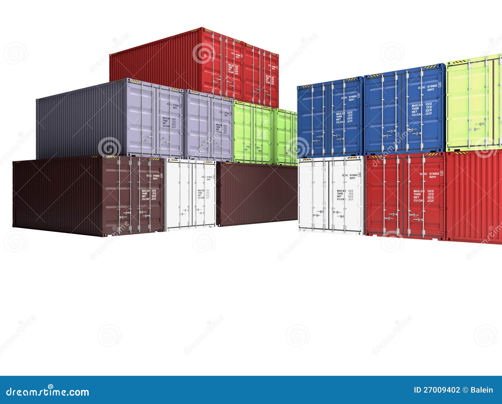 Coloured containers stock illustration. Illustration of crate - 27009402